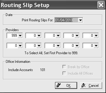 Configuring Printing for Routing Slips