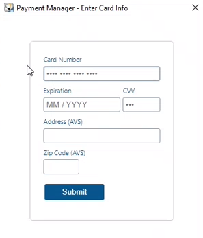 Manually Submitting a Payment