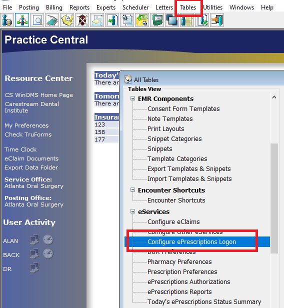 Configuring Your WinOMS Log-in for ePrescriptions
